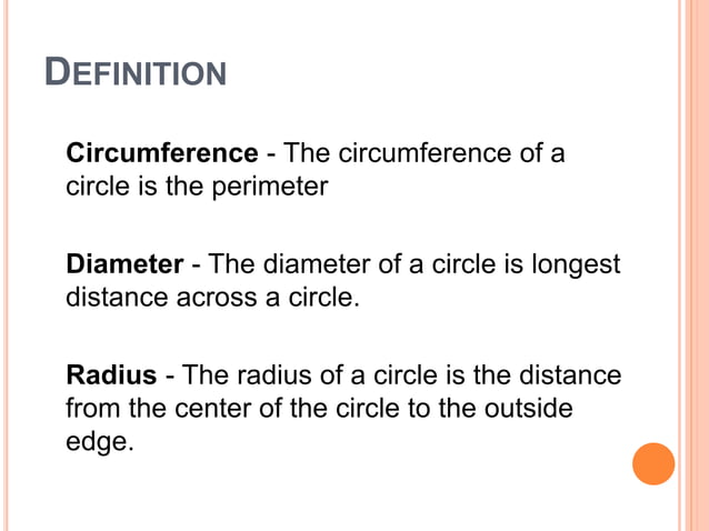 Mathematics- Circle Presentation | PPTX