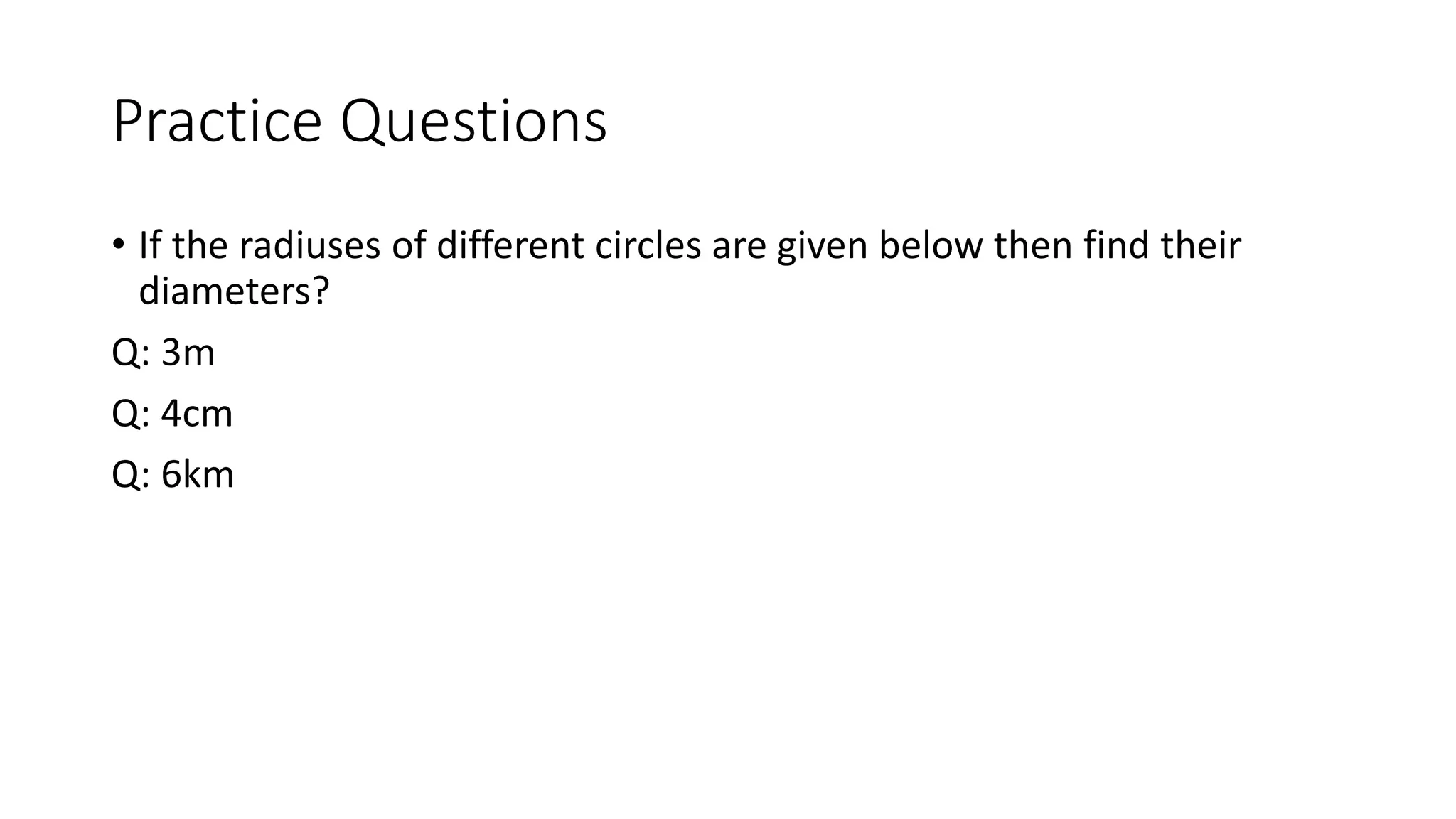 Circle, Radius, Diameter, Circumference and Area | PPTX
