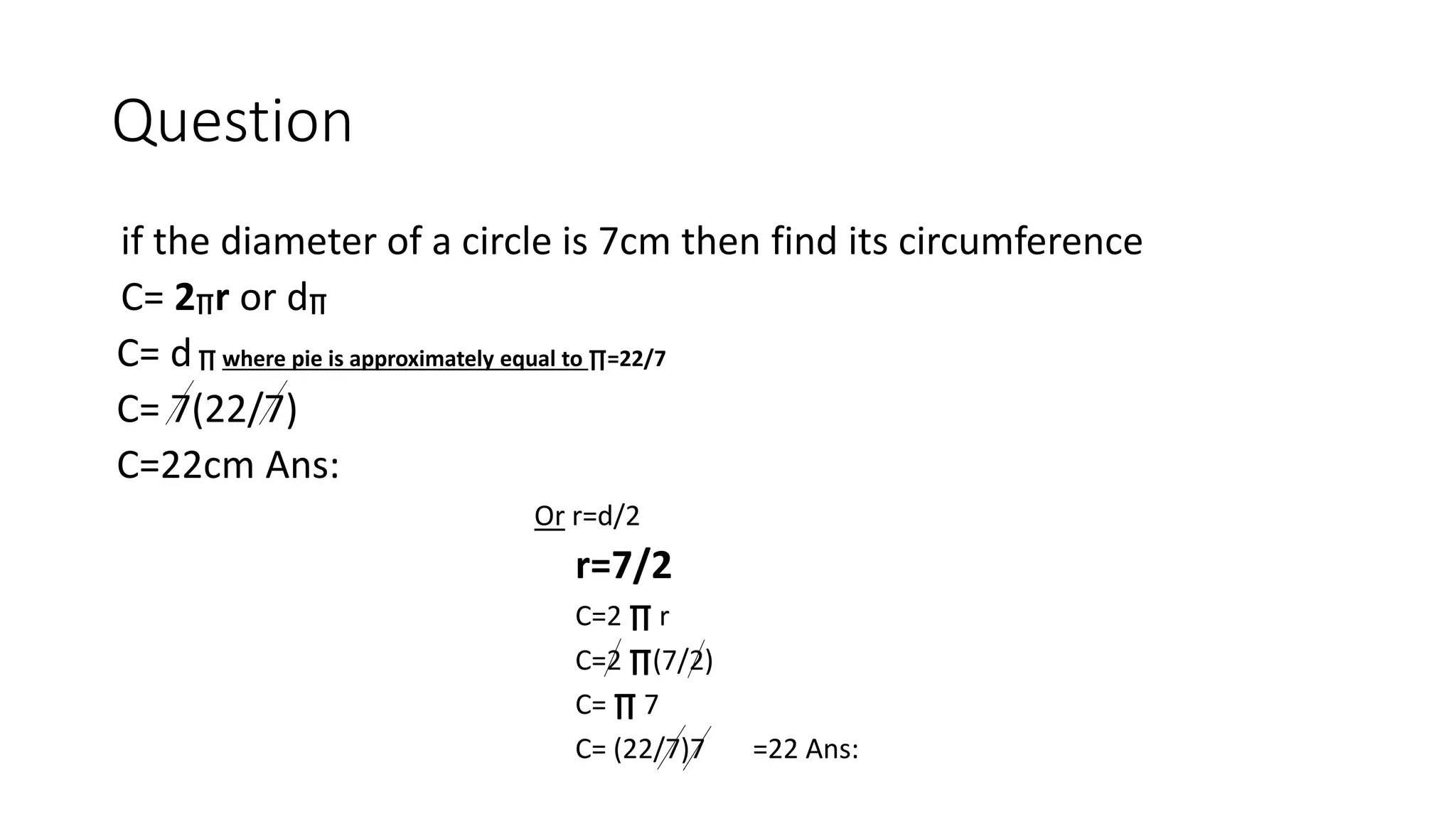 Circle, Radius, Diameter, Circumference and Area | PPTX