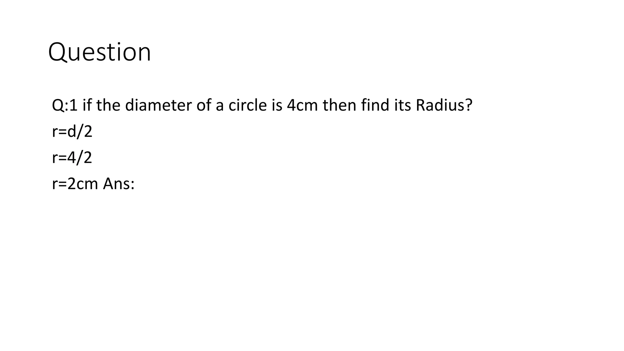 Circle, Radius, Diameter, Circumference and Area | PPTX