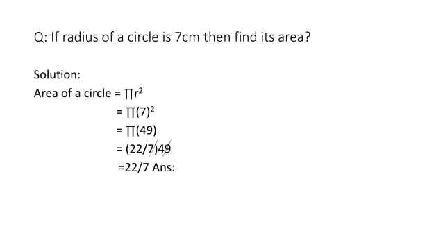 Circle, Radius, Diameter, Circumference and Area | PPTX