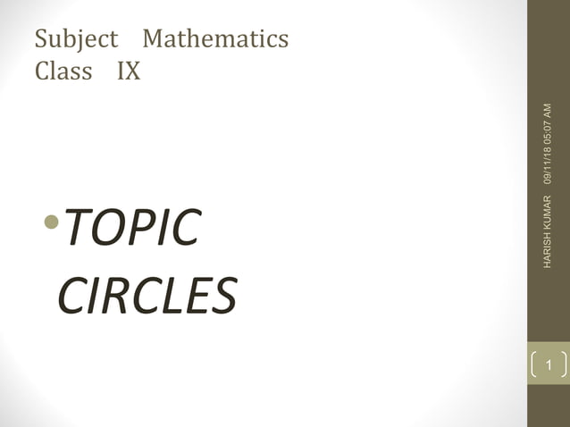 CLASS IX MATHS | PPT