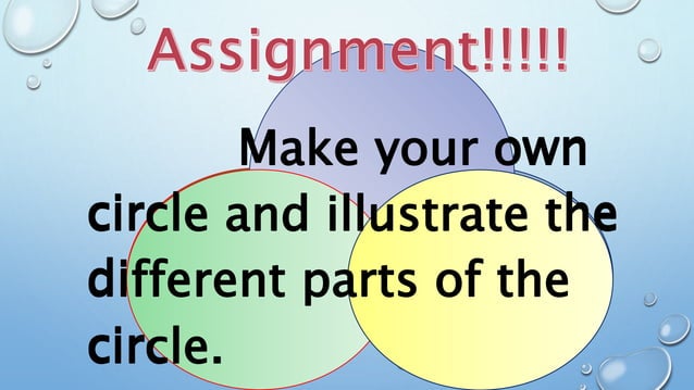 CIRCLE and its parts, chord, tangent, secant etc | PPT