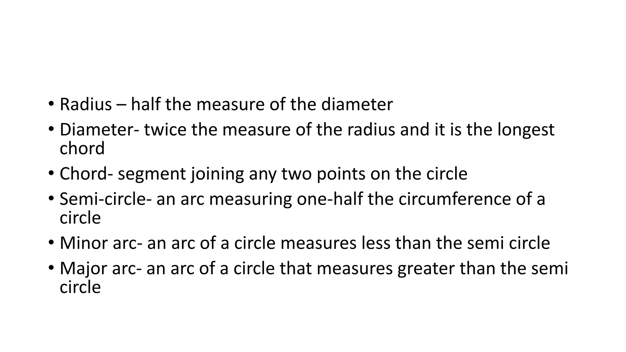CIRCLE geometry lesson 2nd quarter grade 10 | PPTX
