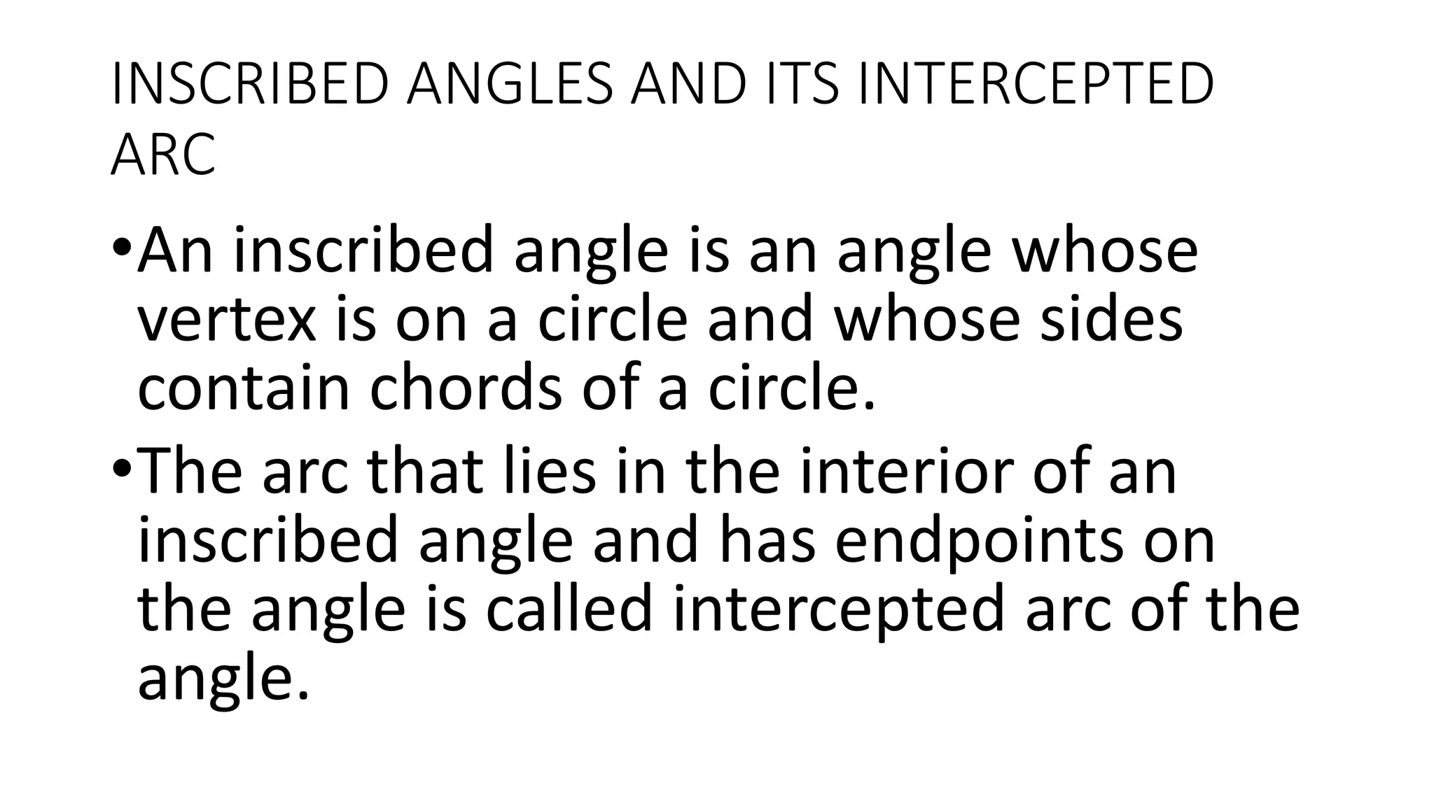 CIRCLE geometry lesson 2nd quarter grade 10 | PPTX