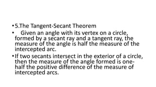 CIRCLE geometry lesson 2nd quarter grade 10 | PPTX