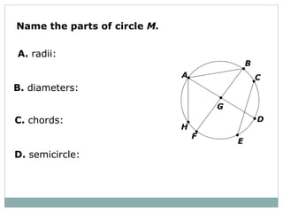 Parts if a circle Circle-Introduction.ppt