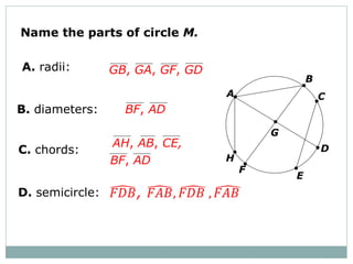 Parts if a circle Circle-Introduction.ppt