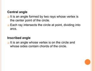 knowing what is CIRCLE AND ITS CORRESPONDING PARTS | PPTX