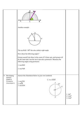 Circle lesson plan, chords, arcs, segments, arcs | DOCX