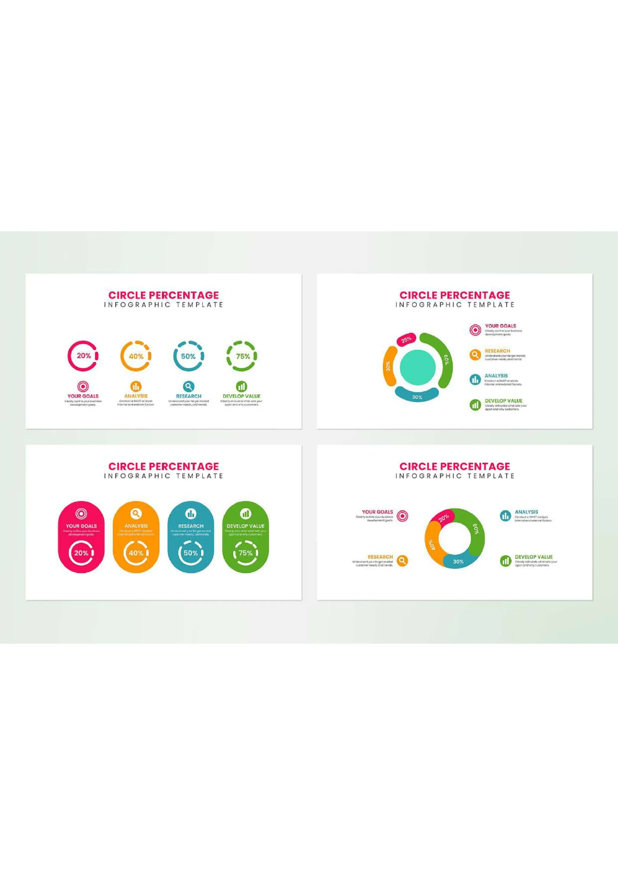 Circle Percentage Infographic | Unique Slides | PDF