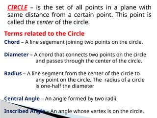 CIRCLE AND ITS PARTS.pptx Grade 5 quarte | PPTX