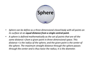 Circle and sphere | PPTX