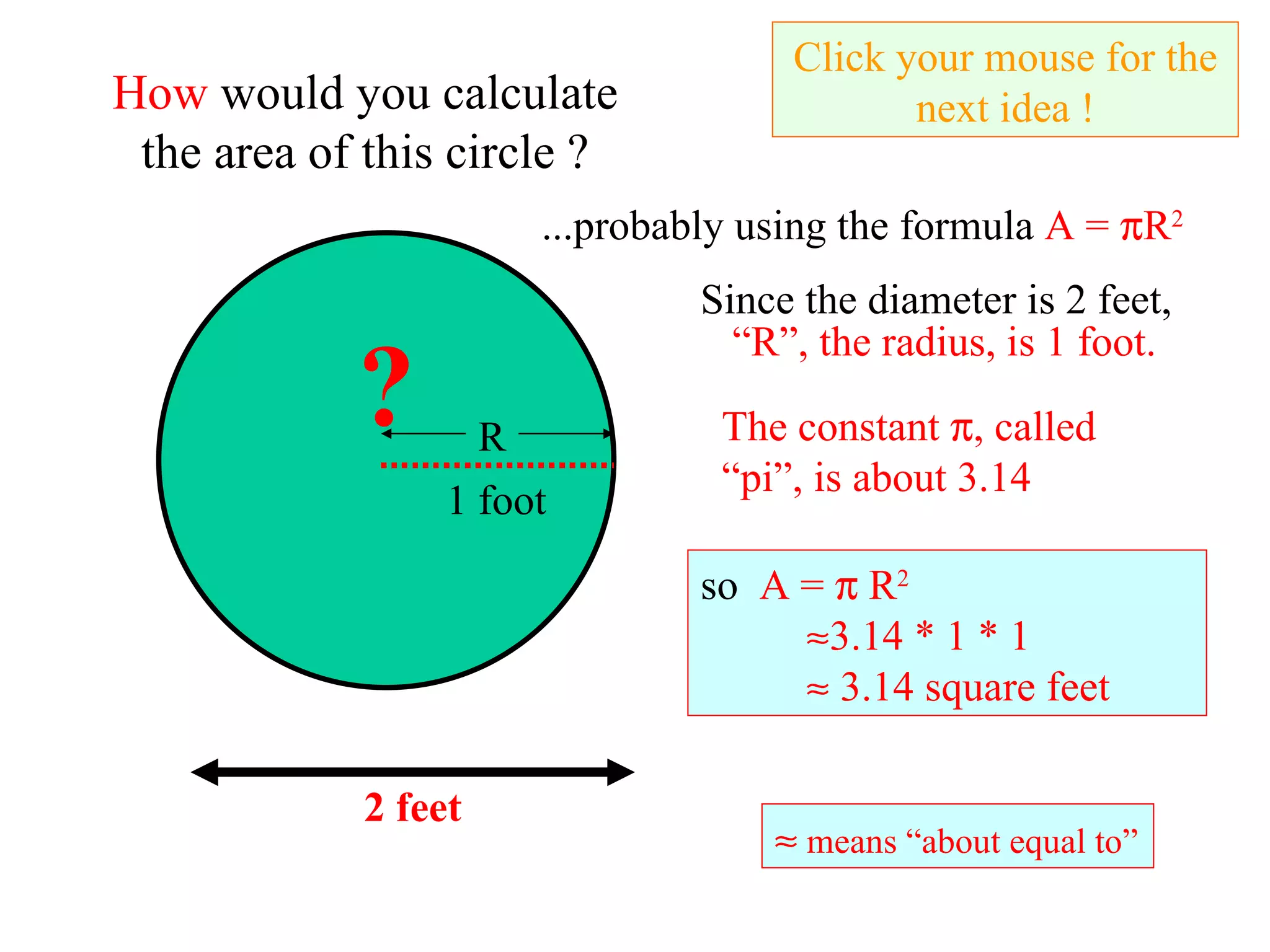 Circle area proof | PPT