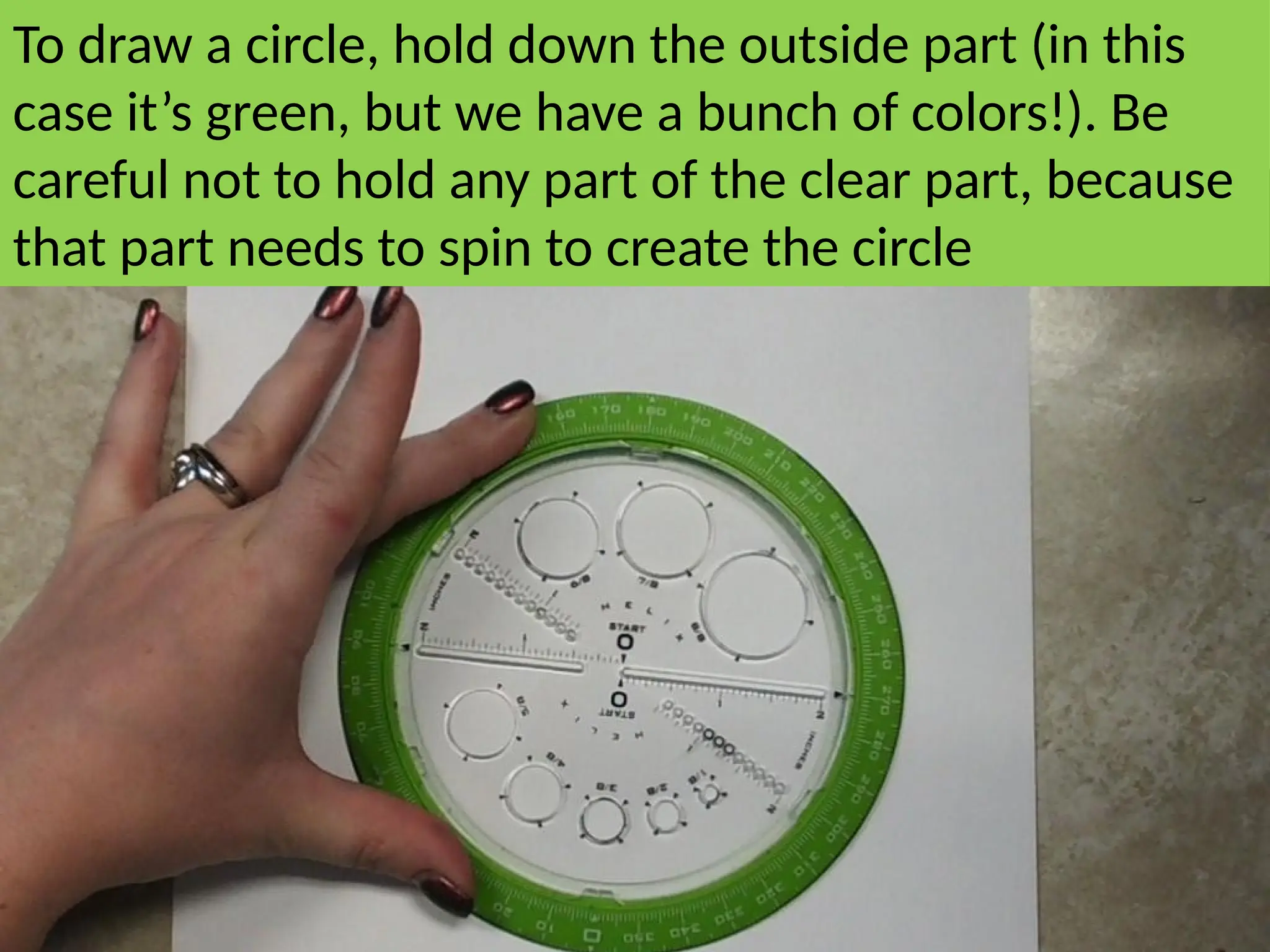 How to use a Circle Compass for students | PPTX