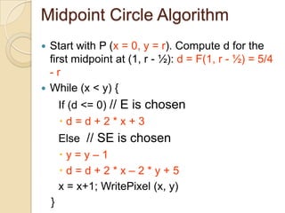 Circle & curve clipping algorithm | PPT