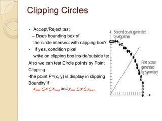 Circle & curve clipping algorithm | PPT