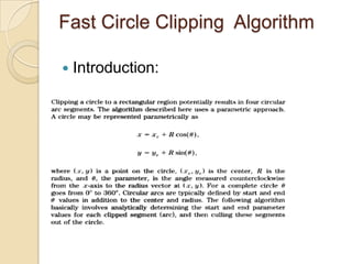 Circle & curve clipping algorithm | PPT