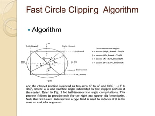 Circle & curve clipping algorithm | PPT