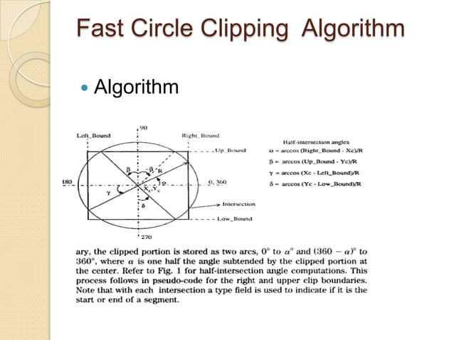 Circle & curve clipping algorithm | PPT