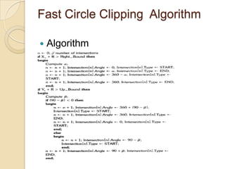 Circle & curve clipping algorithm | PPT