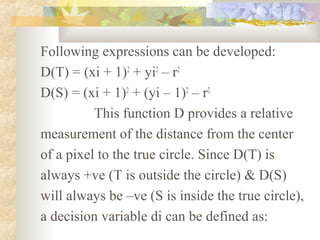 Circle drawing algo. | PPT