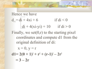 Circle drawing algo. | PPT