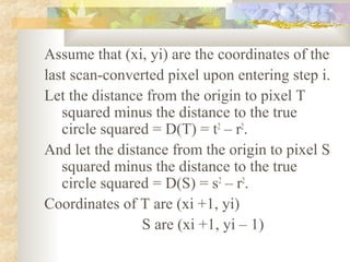 Circle drawing algo. | PPT