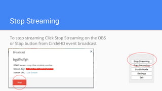 CircleHD live streaming guide | PPT
