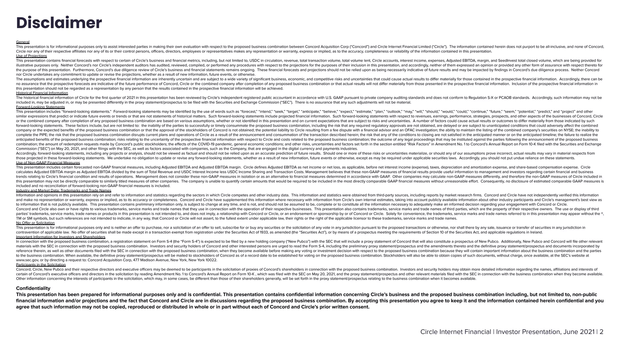 USDC issuer Circle's $9B SPAC pitch deck | PDF