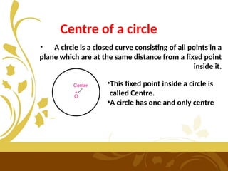 PRESENTATION ABOUT CIRCLE & ITS PARTS | PPTX | Geography | Science