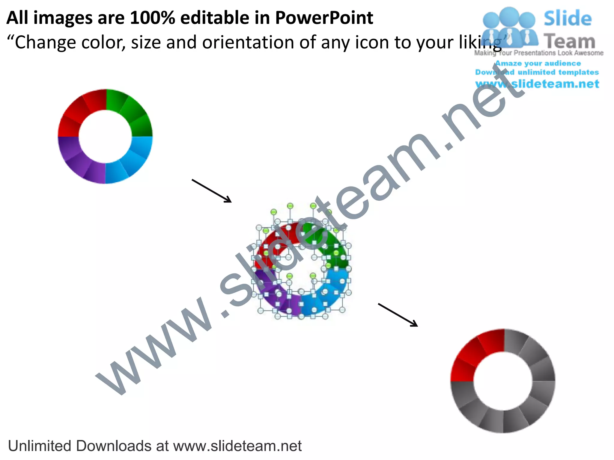 Circle monthly chart powerpoint diagrame templates 0712 | PPT