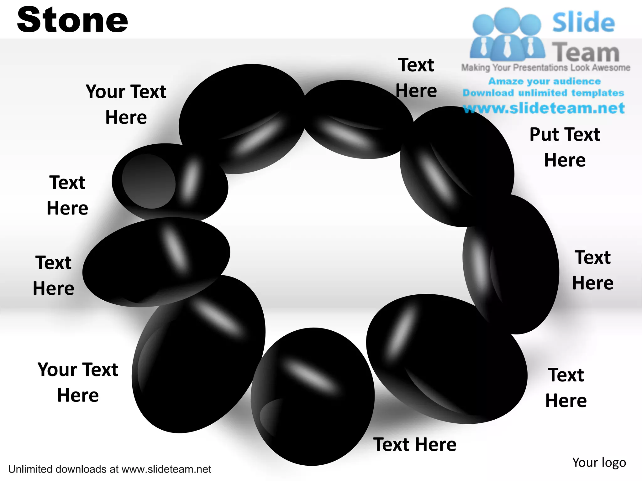 Circle of stones power point slides and ppt diagram templates | PPT