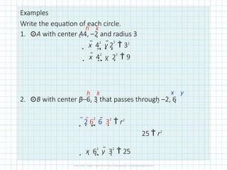 Circle on a coordinate Plane Grade 10.pptx