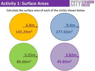 Calculations with Circles | PPT