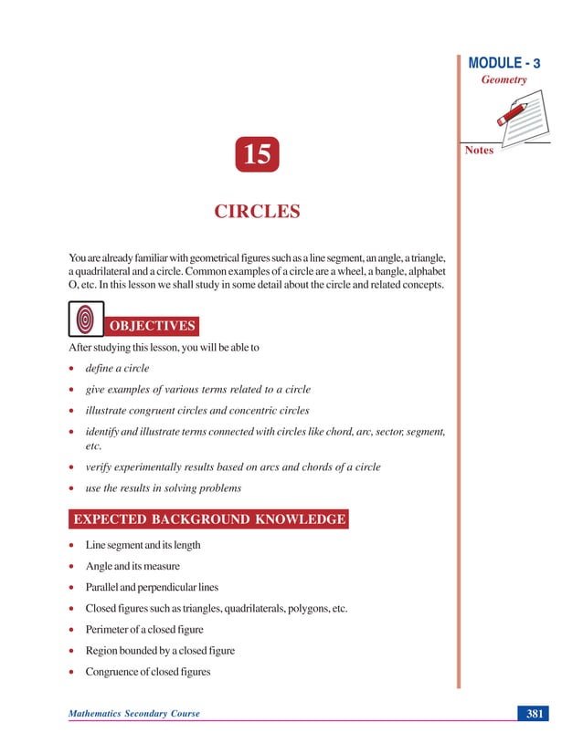 Circles-GEOMETRY | PDF