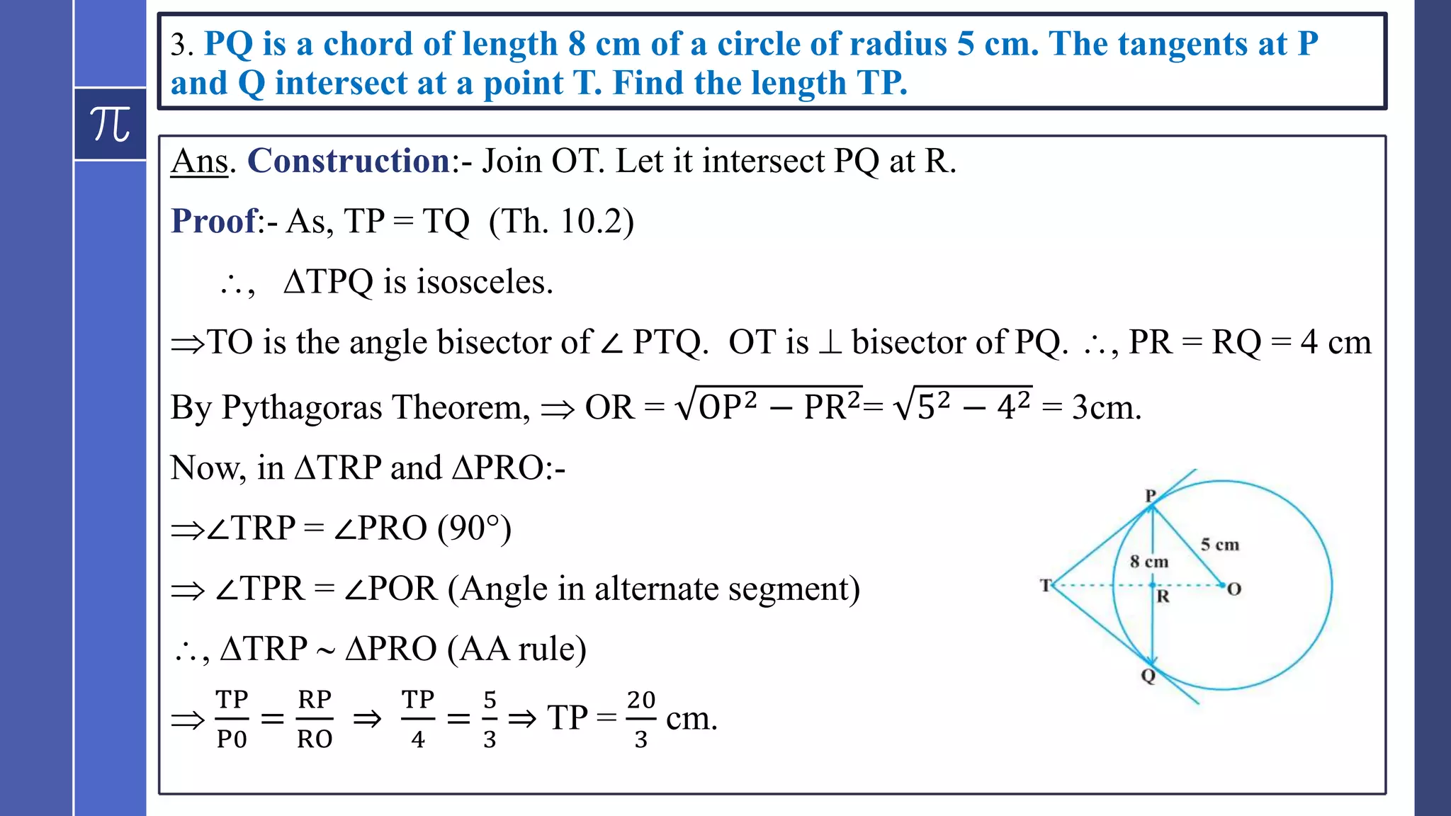 Circles Class 10th | PPTX