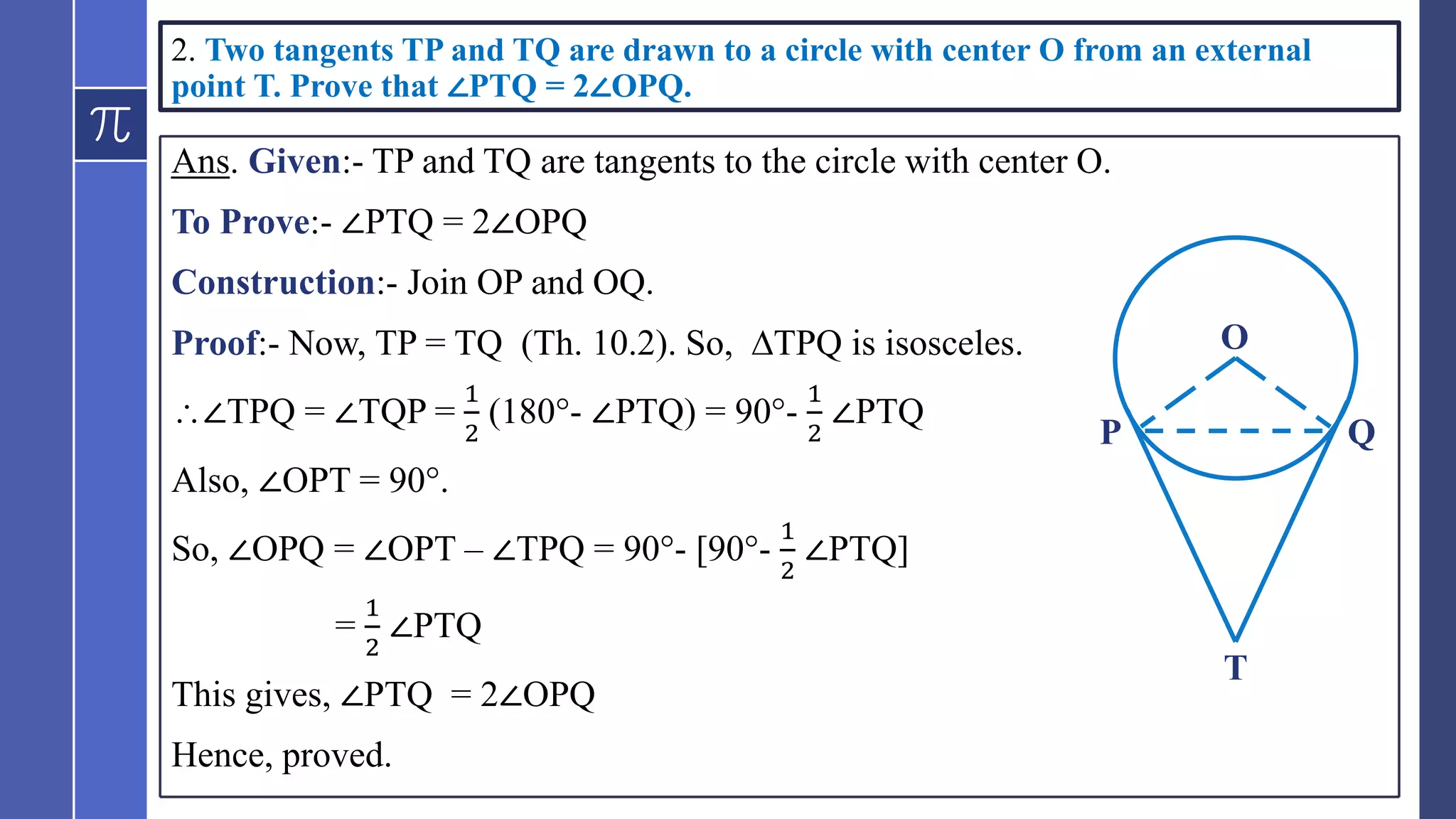 Circles Class 10th | PPTX