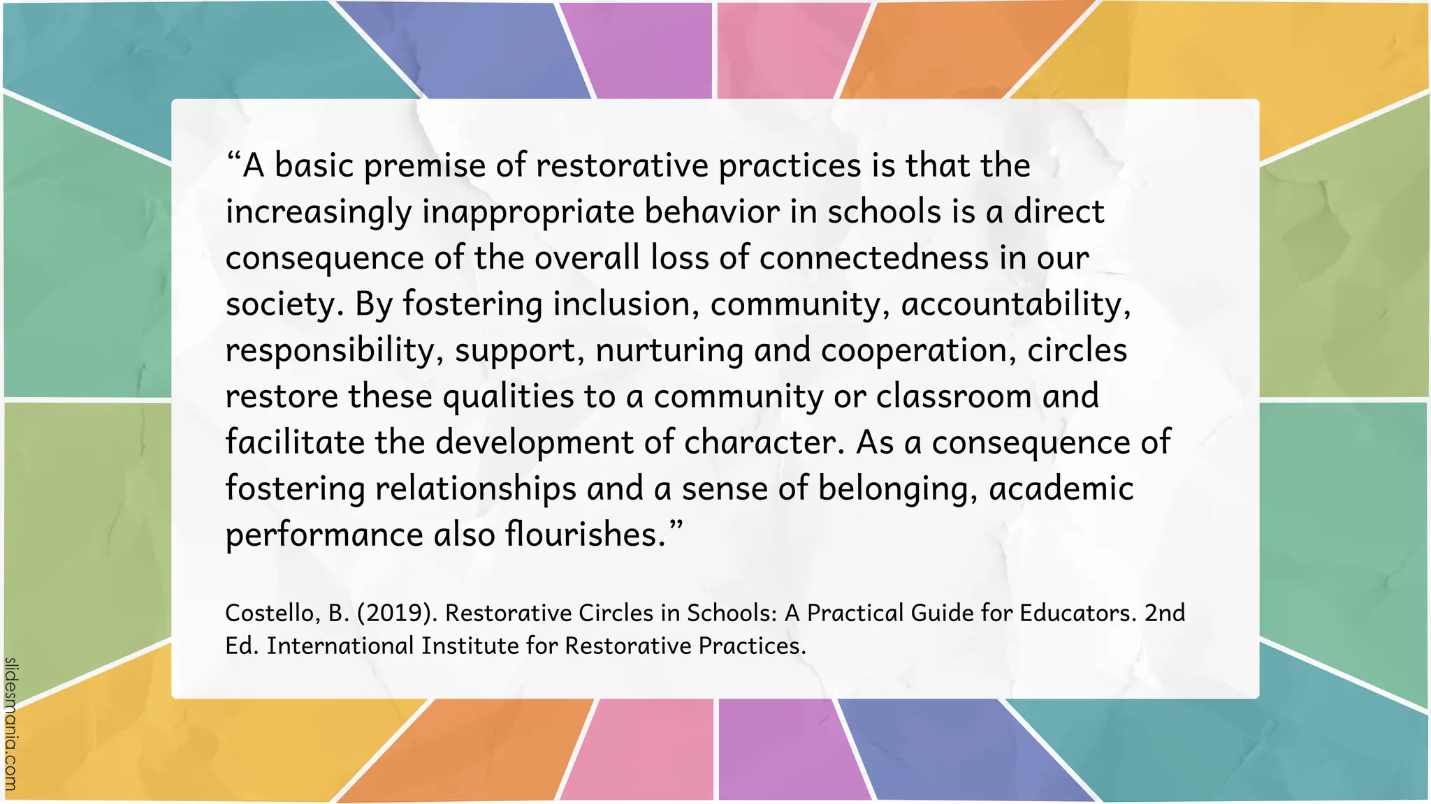 Foundation of Restorative Circles in School | PPT