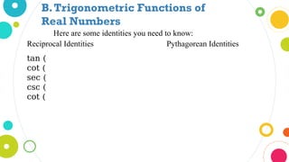 Trigonometric Functions of Real Numbers - Masteral | PPTX