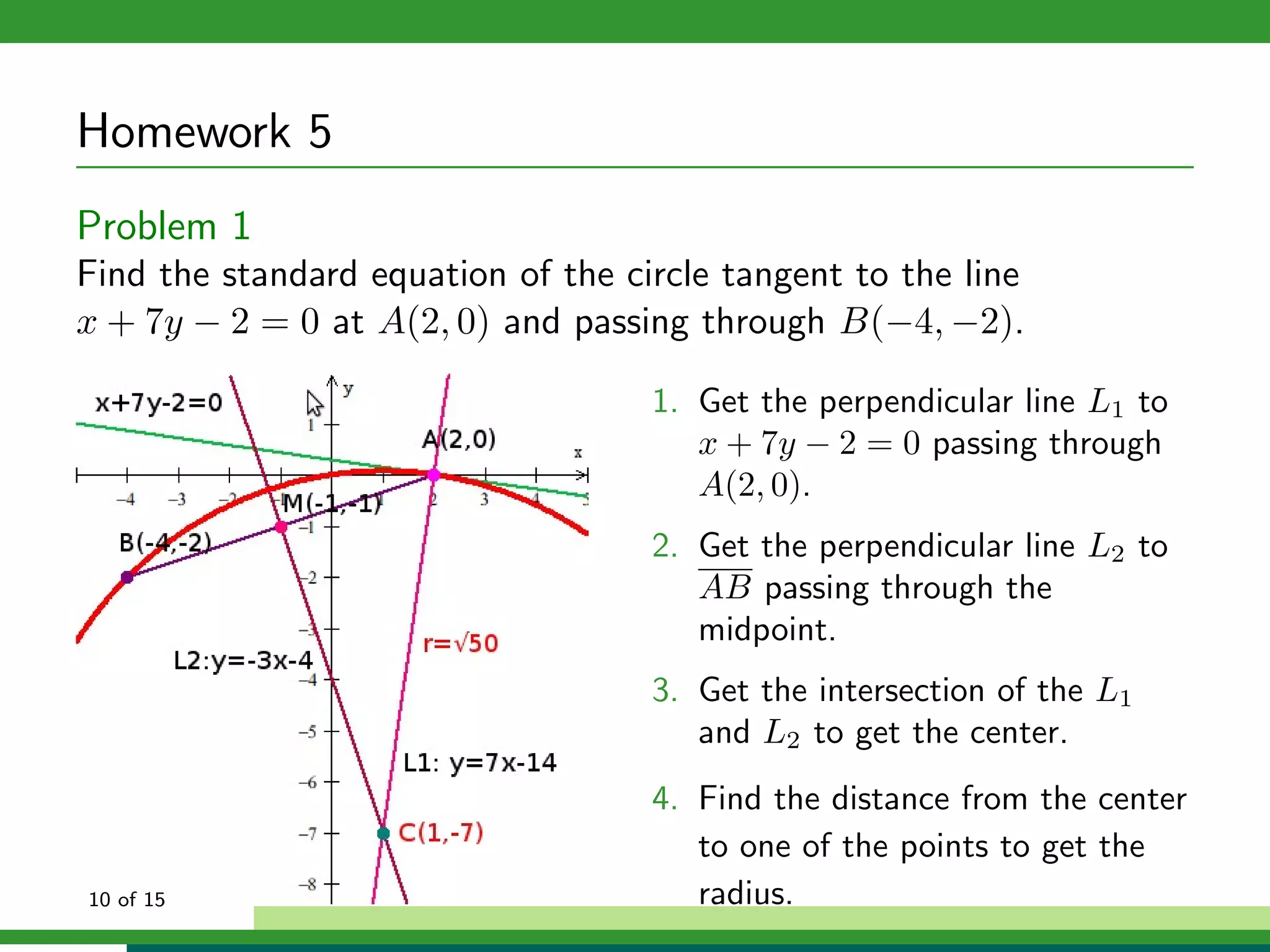 Circles and Tangent Lines | PPT