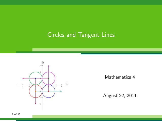 Circles and Tangent Lines | PPT