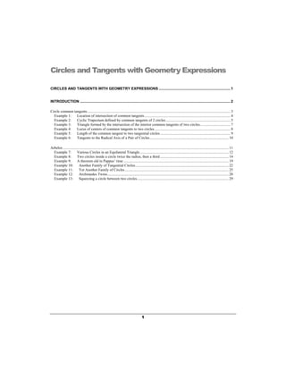 Circles and tangents with geometry expressions | PDF