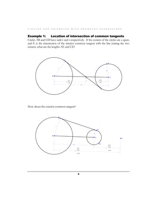 Circles and tangents with geometry expressions | PDF