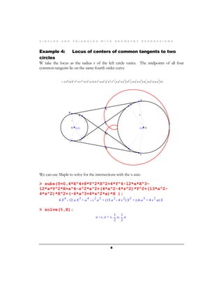Circles and tangents with geometry expressions | PDF