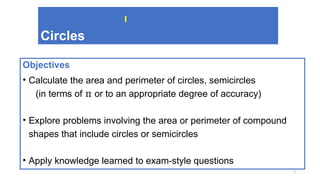 Circles PPT.pptx finding the area and circumference of a circle | PPTX