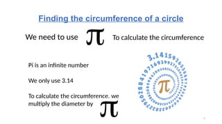 Circles PPT.pptx finding the area and circumference of a circle | PPTX