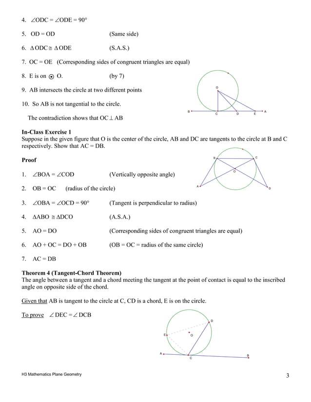 Circlestangentchordtheorem | PDF | Physics | Science