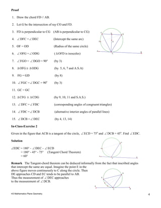 Circlestangentchordtheorem | PDF | Physics | Science