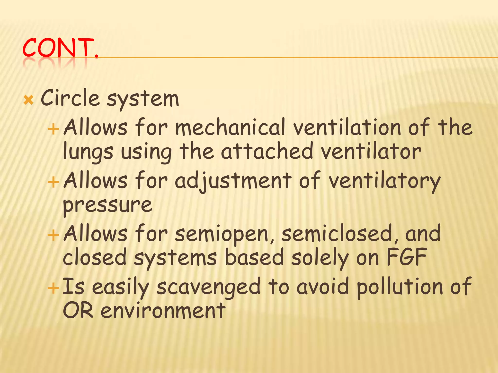 Circle system low flow anesthesia | PPTX